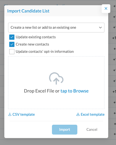 Importing Candidate Lists